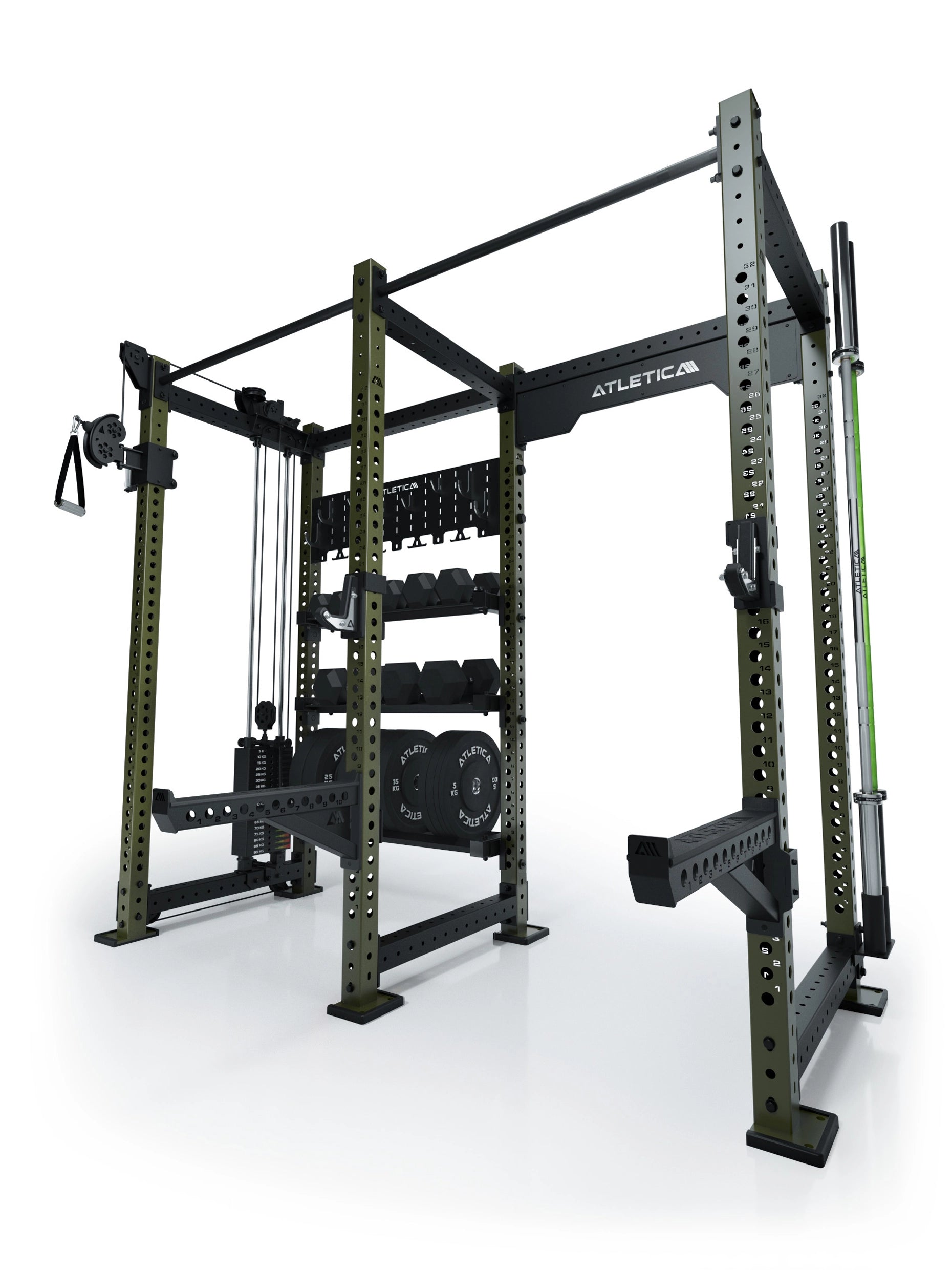 ATLETICA R8 Falcon L | Power Rack with Cable Pulley & 95kg Weight Stack
