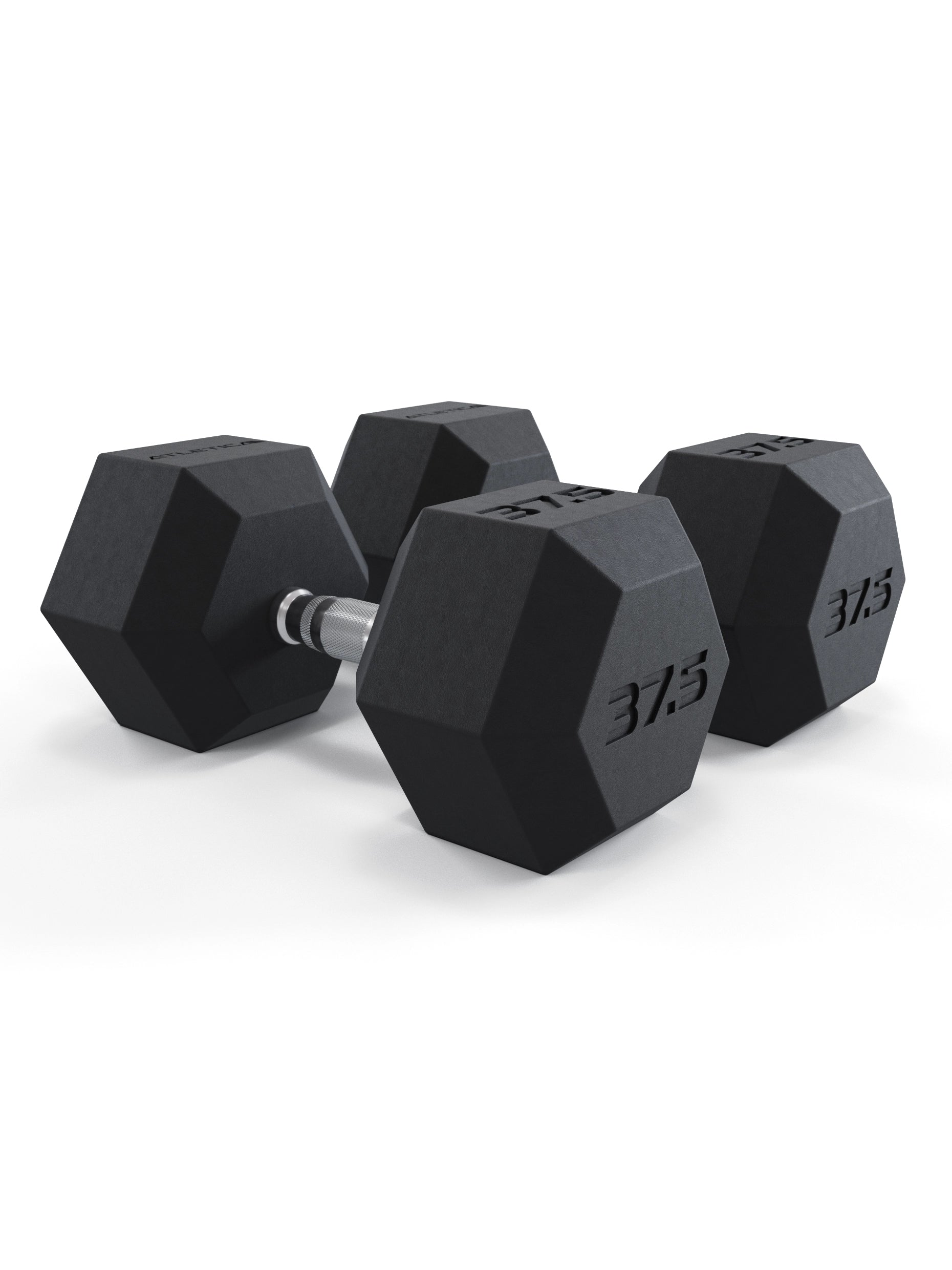 ATLETICA Hexagon Dumbbells | 2 x 37.5 kg | Pair | Urethane coated