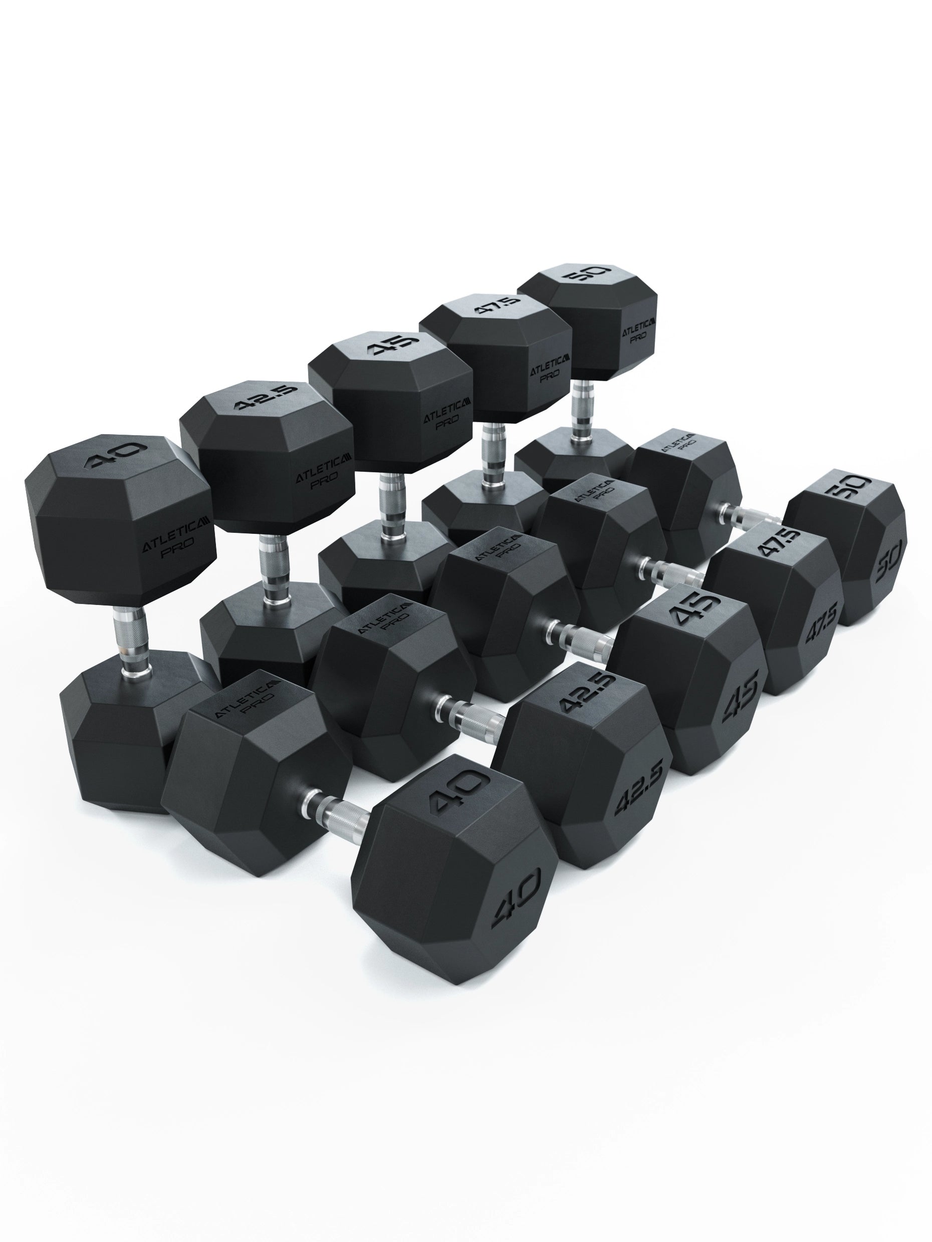 Haltères Hexagonaux PRO | Set 40 - 50 kg Haltères Hex en CPU