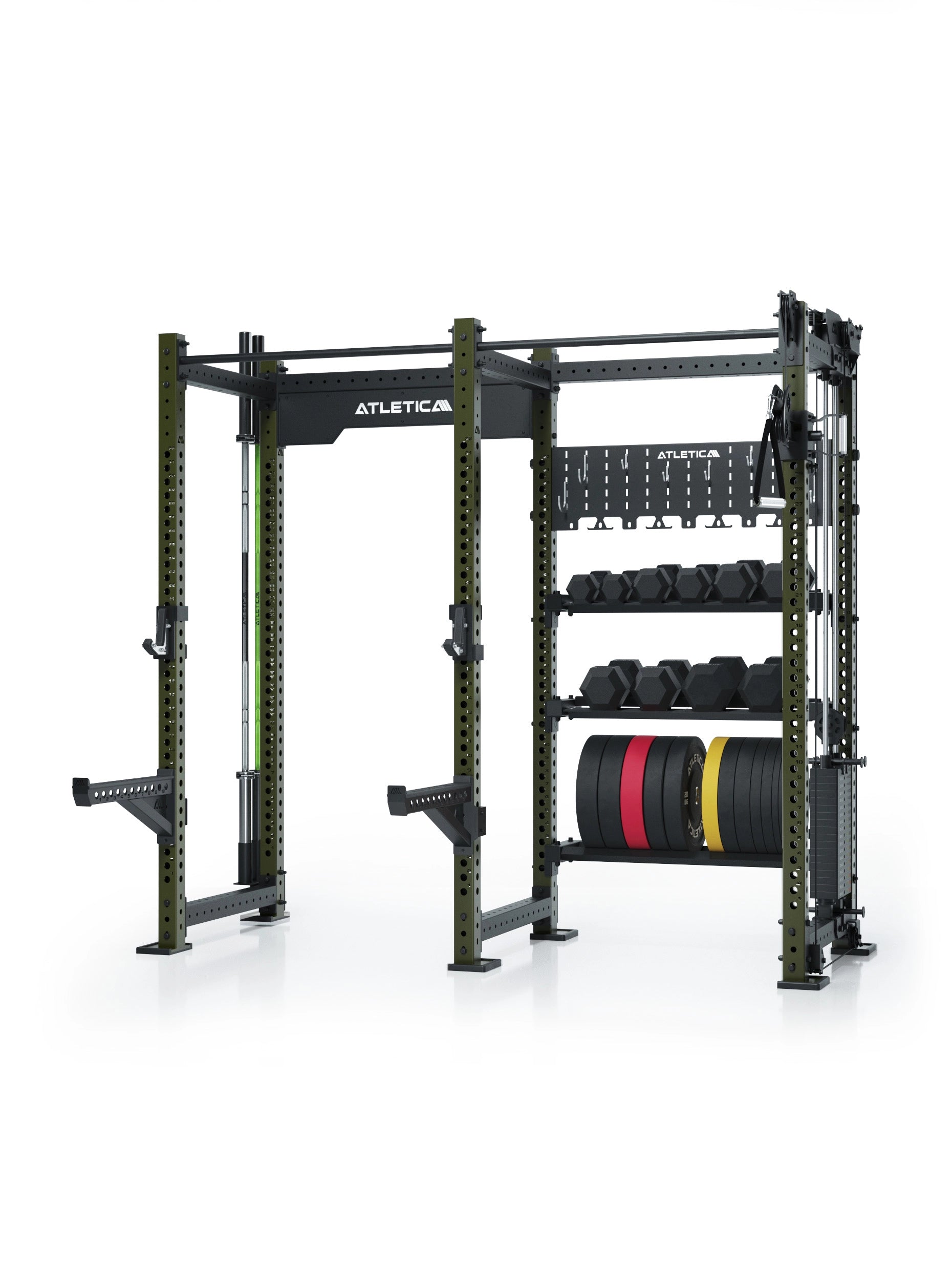 ATLETICA R8 Falcon R | Power Rack, Cable Pulley, 95kg Weight Stack ...