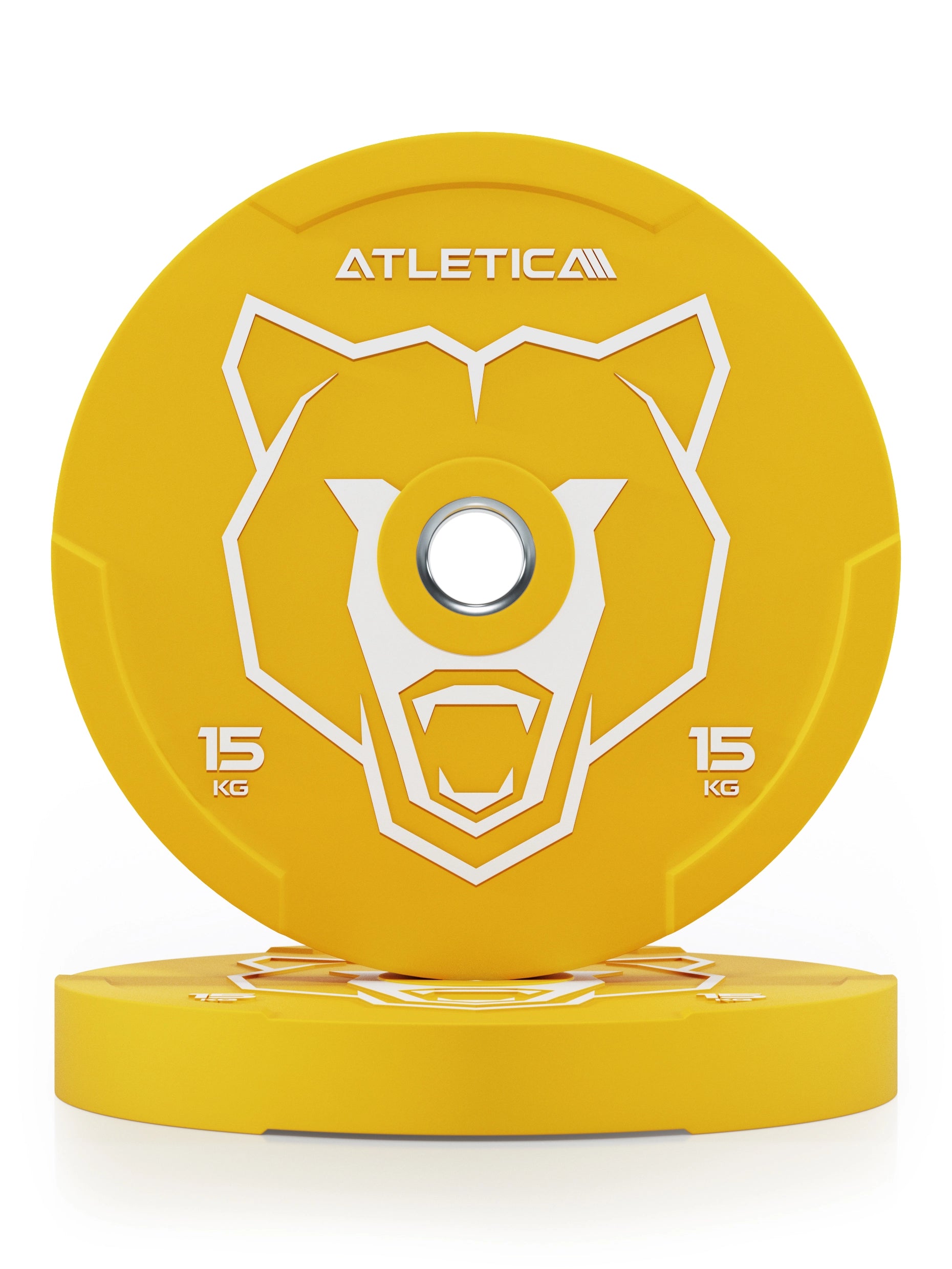 ATLETICA Animal Bumper Plates | Pair | 15kg | Rubber | IWF Color Code