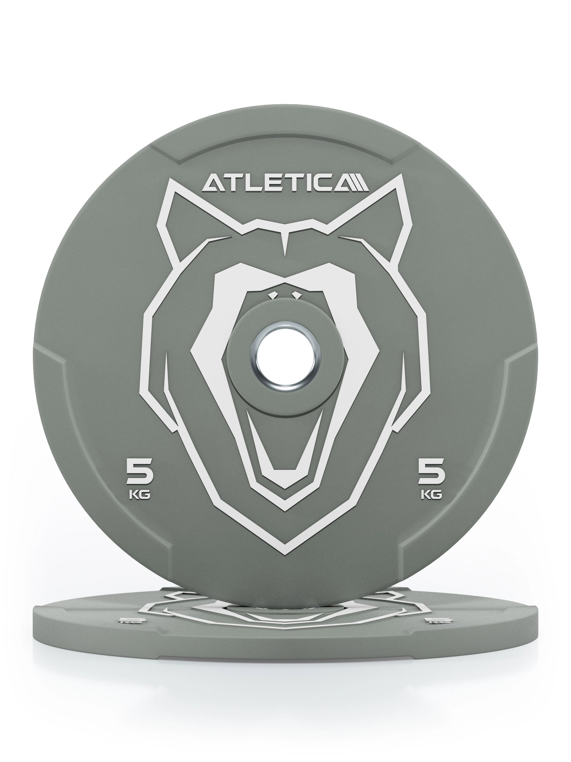 ATLETICA Animal Bumper Plates | Pair | 5kg | Rubber | IWF Color-Code
