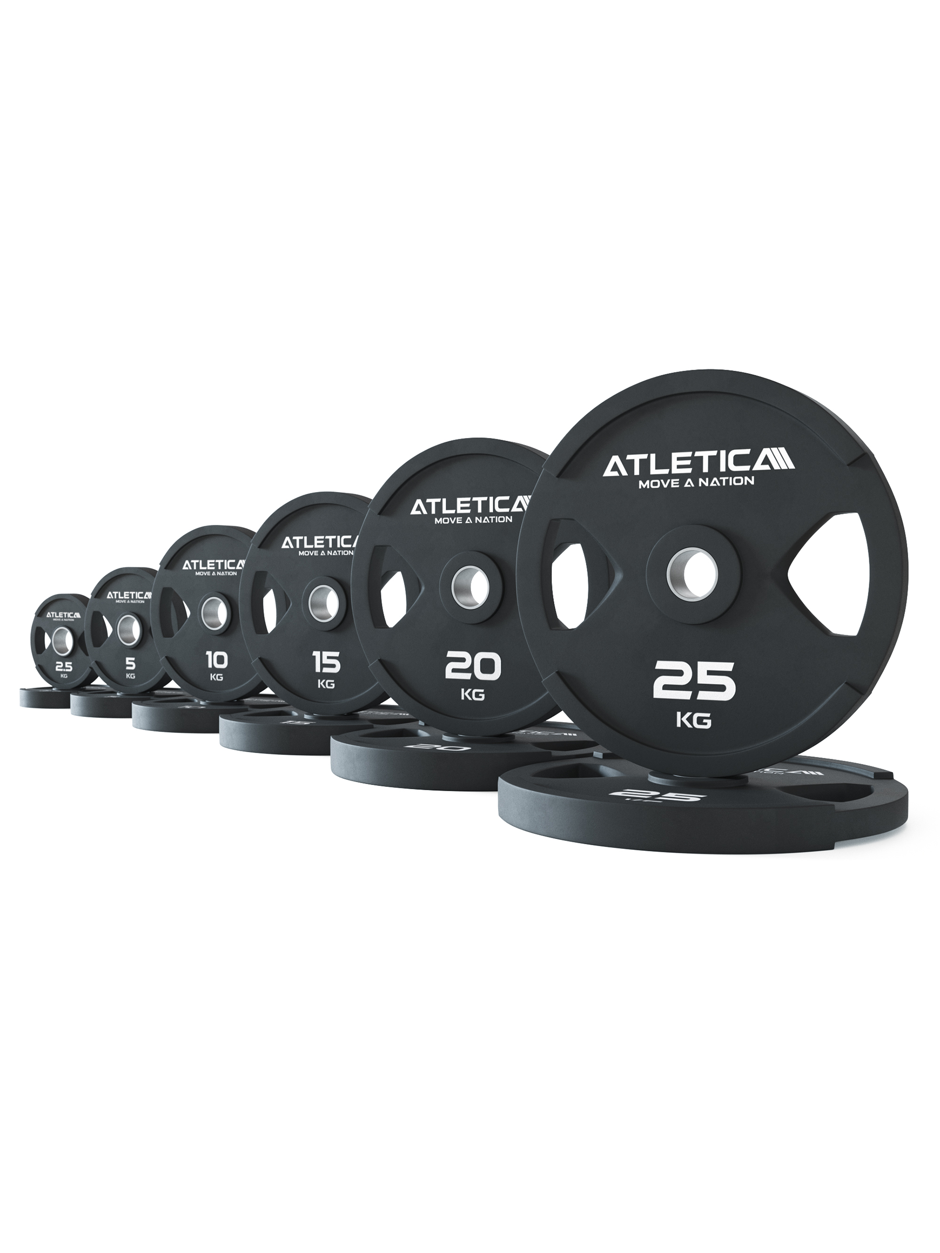 ATLETICA 2H Grip Plates Set 155 kg | Dual-Grip Weight Plates