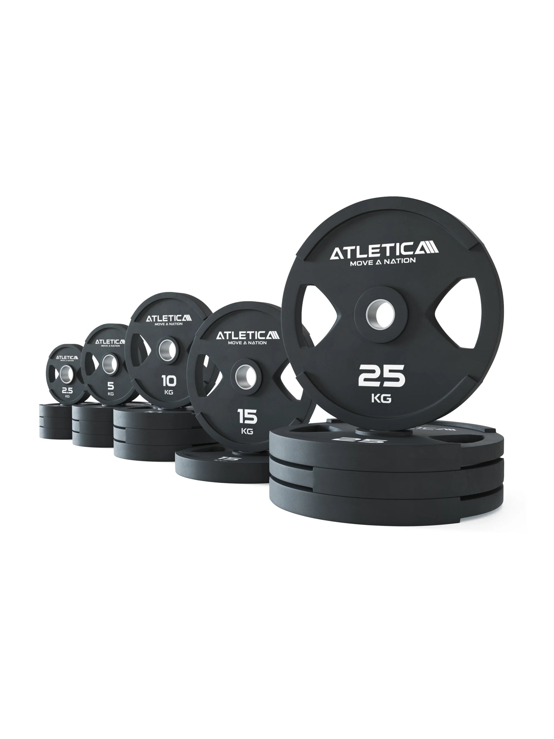 ATLETICA 2H Grip Plates Set 200 kg | Dual-Grip Weight Plates