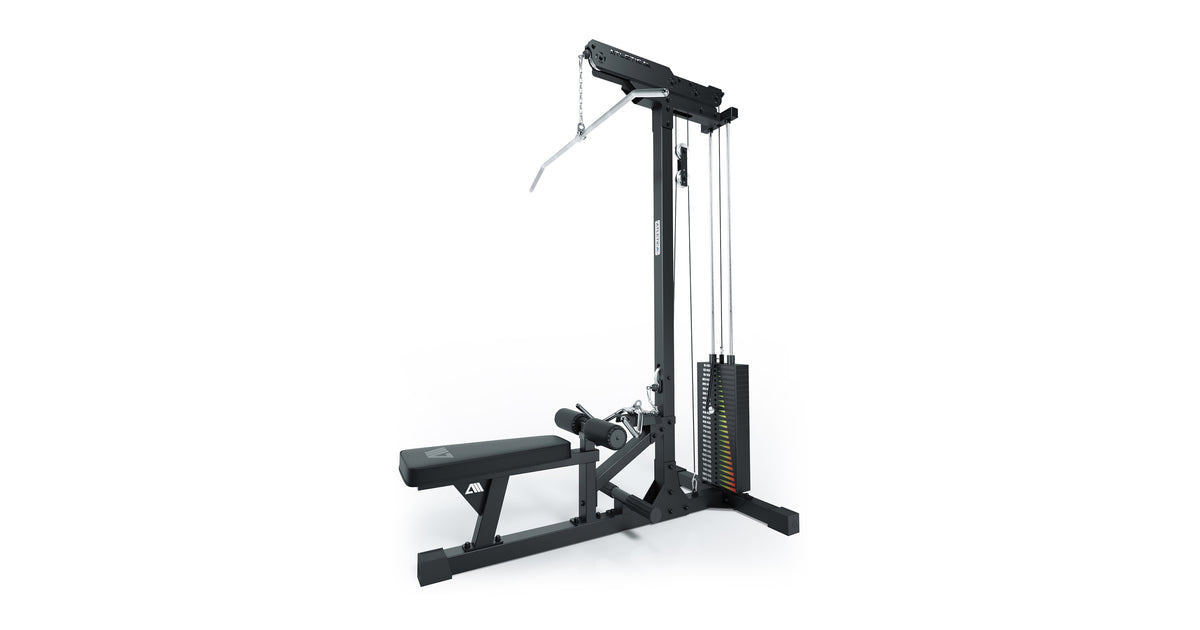 ATLETICA Latzug mit Ruderstation | 125kg Steckgewicht