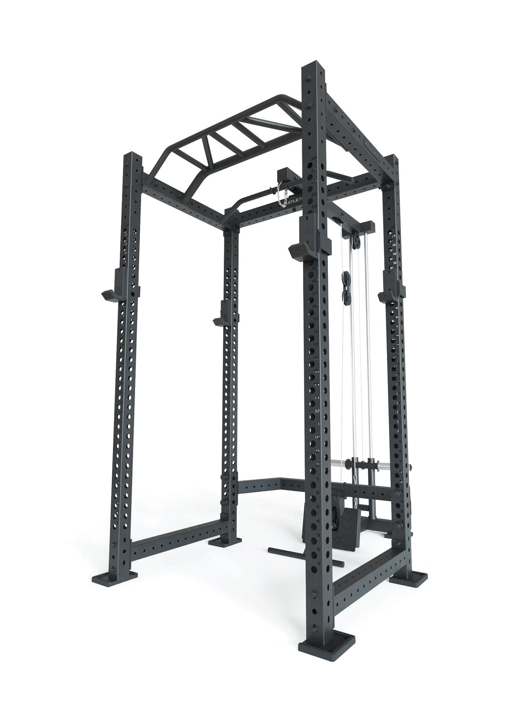 ATLETICA R8-BlackHawk Power Rack | Lat Pulldown & Pull-Up Bar