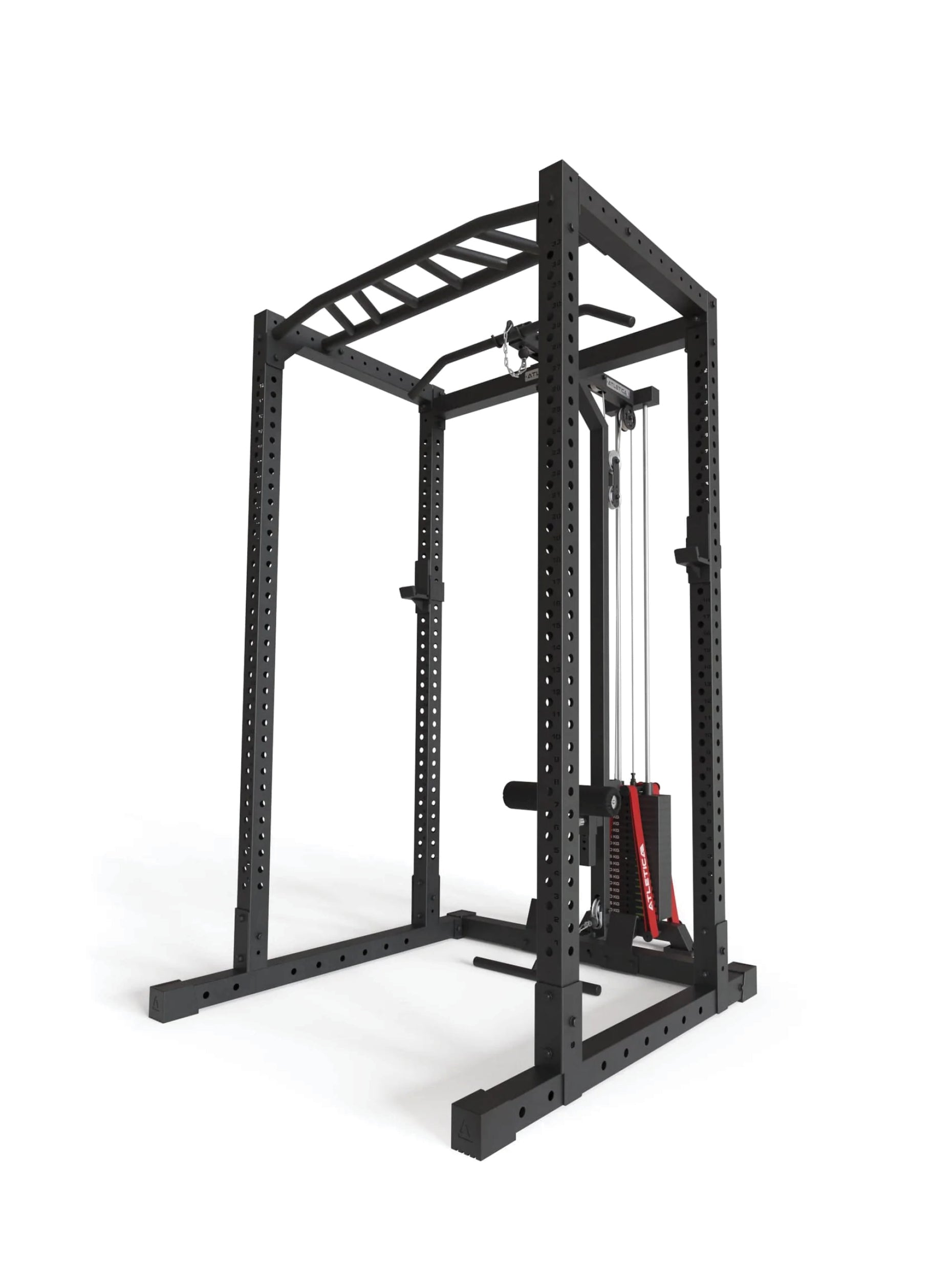 ATLETICA R7-Base Power Rack | Cable Pulley Station & Jammer Arms
