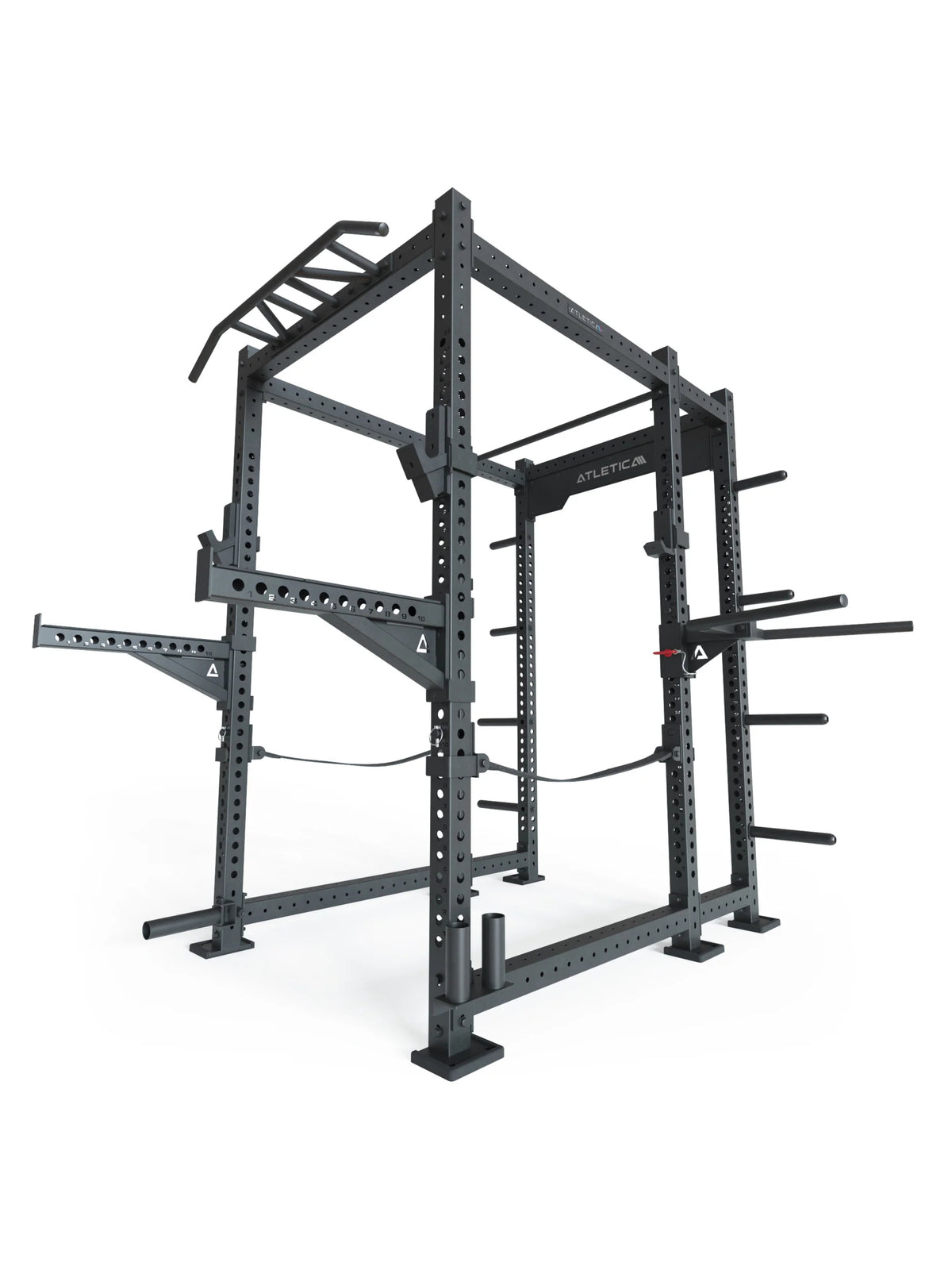ATLETICA R8-ShockWave Power Rack | Safety Straps & Spotter Arms