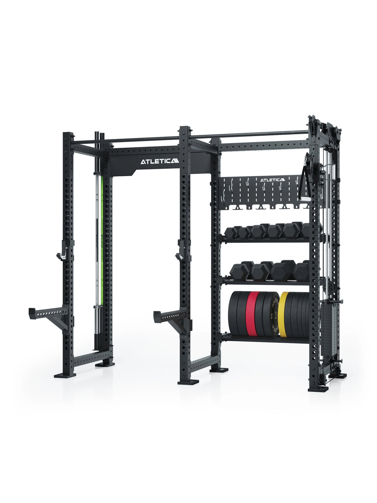 ATLETICA R8 Falcon R | Power Rack, Trazione al cavo, Pacco pesi da 95kg